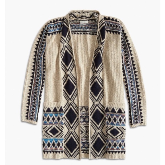Lucky Brand | Sweaters | Lucky Brand Boho Aztec Print Knit Duster ...
